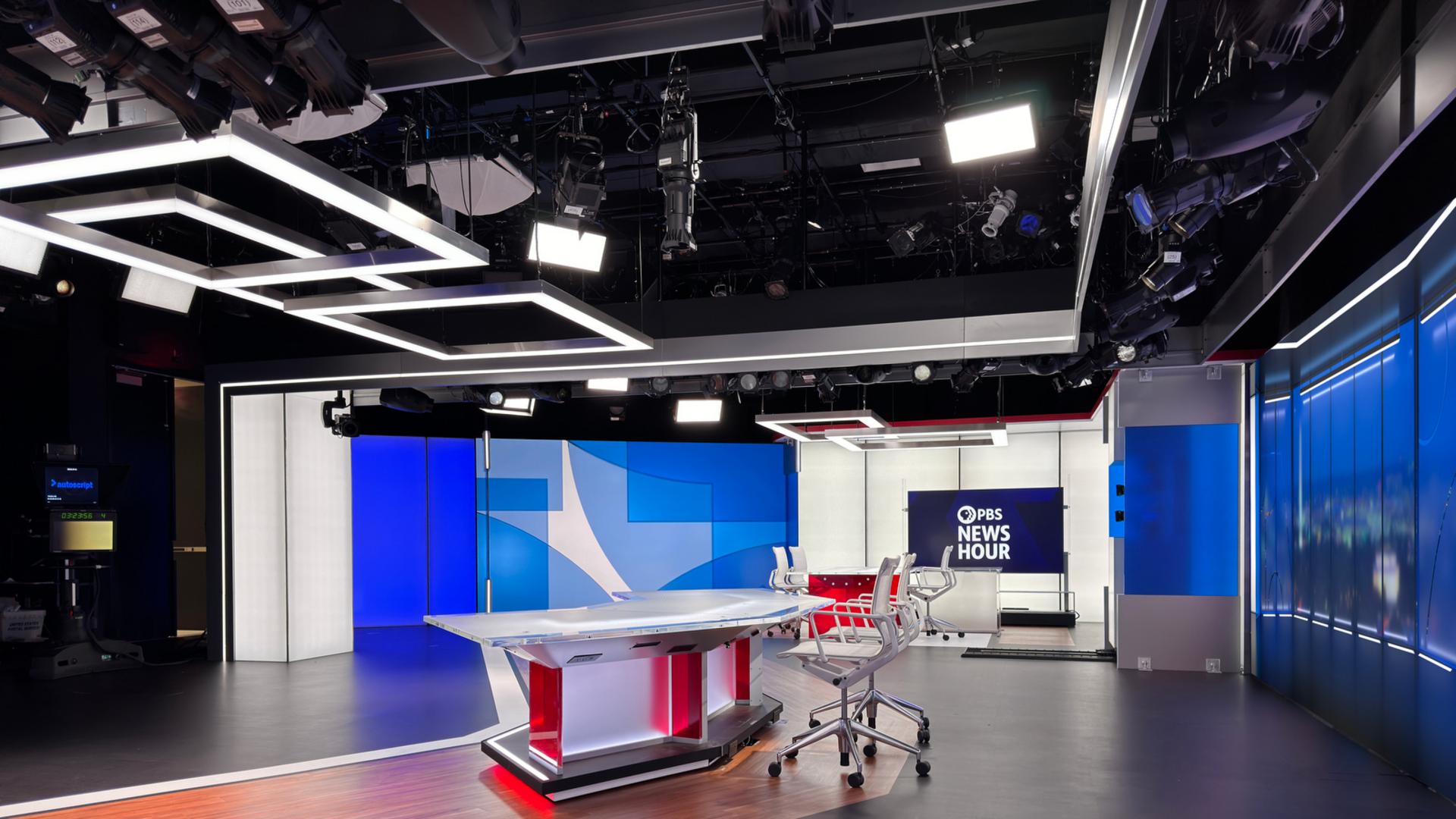 PROLIGHTS Products Illuminate the New PBS News Studio | Prolights