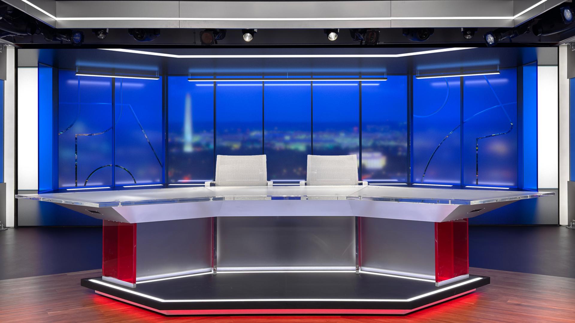 PROLIGHTS Products Illuminate the New PBS News Studio | Prolights